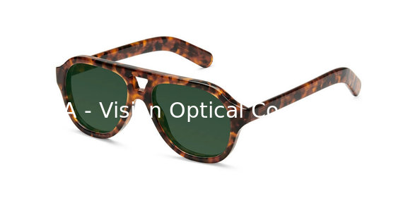 Authentic Tortoise Pilot Aviator Sunglasses Handmade Acetate for Mens Womens Outdoor Sunglasses UV 400 protection lens supplier