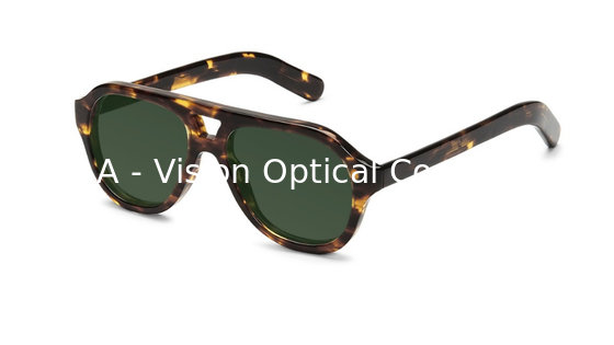 Authentic Tortoise Pilot Aviator Sunglasses Handmade Acetate for Mens Womens Outdoor Sunglasses UV 400 protection lens supplier