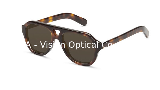 Authentic Tortoise Pilot Aviator Sunglasses Handmade Acetate for Mens Womens Outdoor Sunglasses UV 400 protection lens supplier