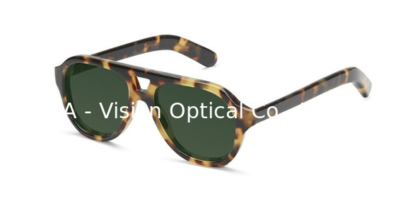 Authentic Tortoise Pilot Aviator Sunglasses Handmade Acetate for Mens Womens Outdoor Sunglasses UV 400 protection lens supplier