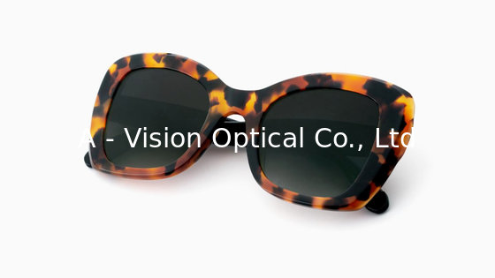 Retro 70s Vibe Sunglasses Oversized glasses for Women Havana Acetate Frame Creative Designer 2019 with UV 400 protection supplier