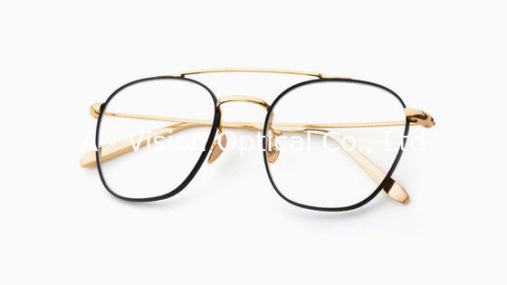 Aviator Rectangular Eyeglasses Frame Modern Creative Designer Frame Untralight Pure Titanium Eyewear anti-blue eyeglass supplier