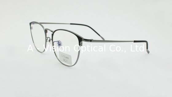 Women's Men's Metal Browline Eye Glasses with Clear Lens Stainless Steel Optical Frame Fashion outdoor reading glasses supplier