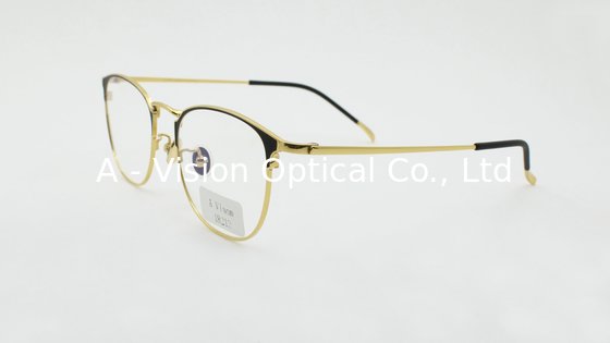 Women's Men's Metal Browline Eye Glasses with Clear Lens Stainless Steel Optical Frame Fashion outdoor reading glasses supplier