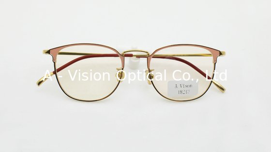 Women's Men's Metal Browline Eye Glasses with Clear Lens Stainless Steel Optical Frame Fashion outdoor reading glasses supplier