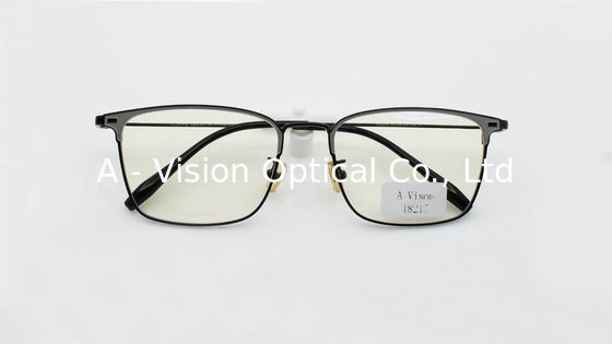 Rectangle Metal Browline Eyeglasses Unisex stainless Frame Full-Rim Stylish Optical Eyewear Frame Durable Reading glass supplier