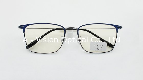 Rectangle Metal Browline Eyeglasses Unisex stainless Frame Full-Rim Stylish Optical Eyewear Frame Durable Reading glass supplier