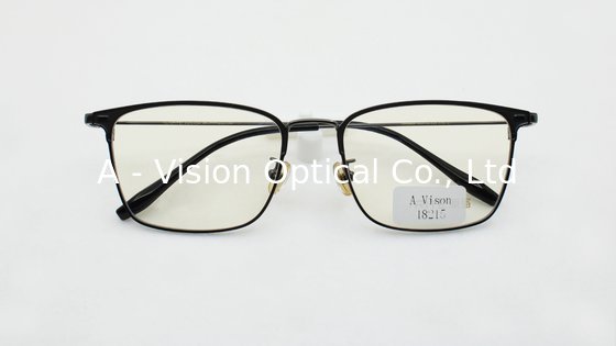 Rectangle Metal Browline Eyeglasses Unisex stainless Frame Full-Rim Stylish Optical Eyewear Frame Durable Reading glass supplier
