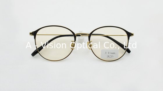 Classic Round Glasses Vintage Circle Metal Eyeglasses Frames 100% Anti-Blue Light Lens Browline New 2019  Eyewear Frame supplier