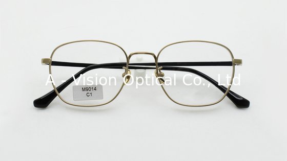 Non Prescription Glasses Frame Titanium Optical Eyeglasses for Men/Women with Groves Lined Creative Designer Eyewear supplier