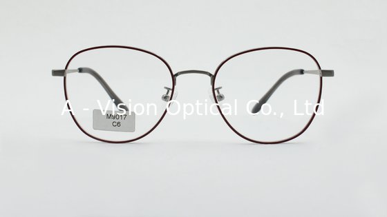 Retro Unisex Round Optical Full-flex Memory Titanium Optical Eyeglasses full Rim Frame in two-tones for men women supplier