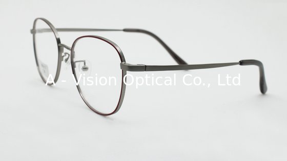 Retro Unisex Round Optical Full-flex Memory Titanium Optical Eyeglasses full Rim Frame in two-tones for men women supplier
