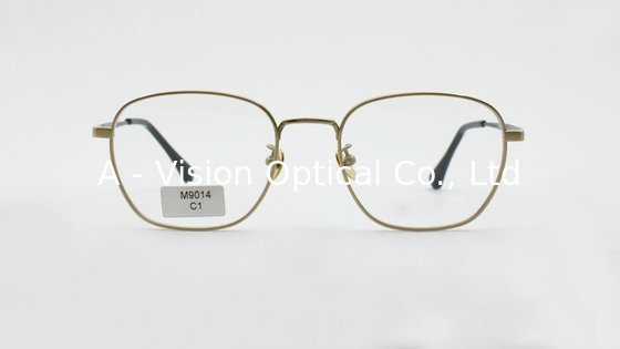 Non Prescription Glasses Frame Titanium Optical Eyeglasses for Men/Women with Groves Lined Creative Designer Eyewear supplier