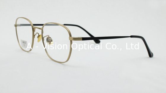 Non Prescription Glasses Frame Titanium Optical Eyeglasses for Men/Women with Groves Lined Creative Designer Eyewear supplier