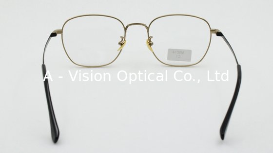 Non Prescription Glasses Frame Titanium Optical Eyeglasses for Men/Women with Groves Lined Creative Designer Eyewear supplier