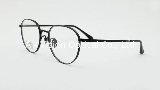 Pure Titanium Vintage Round full rim Optical Glasses Frames with Clear Lens Daily Reading Business School Eyeglasses supplier