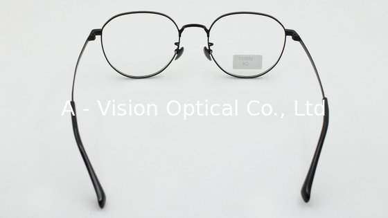 Pure Titanium Vintage Round full rim Optical Glasses Frames with Clear Lens Daily Reading Business School Eyeglasses supplier