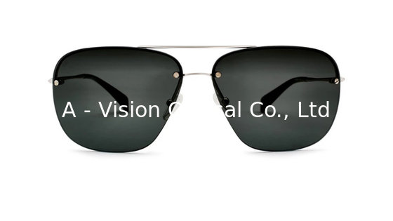 Metal Square Rimless Aviator Sunglasses for Men Women Lightweight Metal Alloy Frame Polarized Lenses Driving Glasses supplier