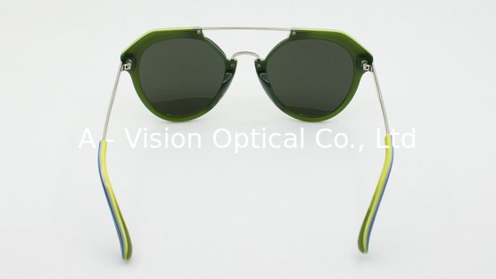 Womens Mens Fashion Oversized Sunglass Vintage Cut-Out Flash Mirror Lens Handmade Acetate Eyeglasses with Double Bridge supplier