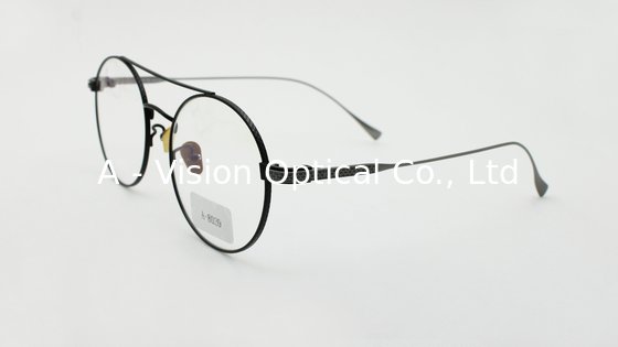 Retro Round Double Bridge Optical Frame High-end Pure Titanium Eyeglasses with clear lenses Anti blue Reading Glassses supplier