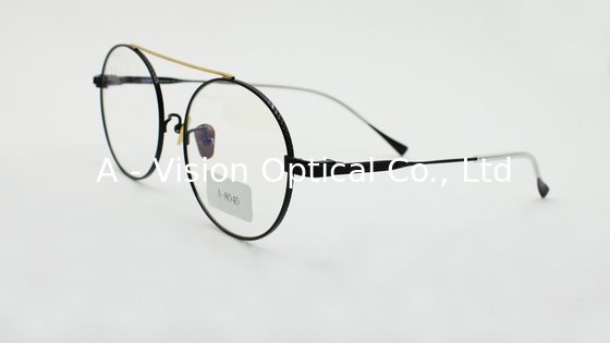 Vintage Oversized Round Optical Eyeglasses Titanium frame Creative Designer Full Rim with Patterns Old School Style supplier