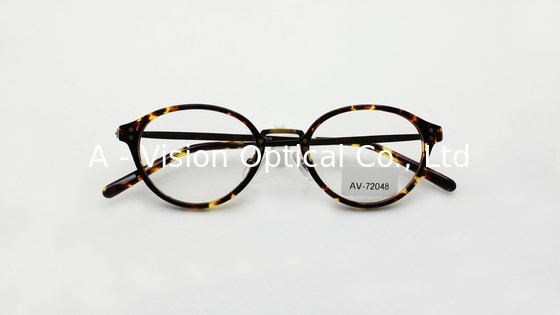 Vintage Round Clear Glasses Non-Prescription Eyeglasses Frames for Women Men Handmade Unisex Dark Tortoise Acetate Frame supplier