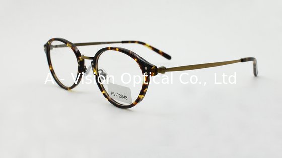 Vintage Round Clear Glasses Non-Prescription Eyeglasses Frames for Women Men Handmade Unisex Dark Tortoise Acetate Frame supplier