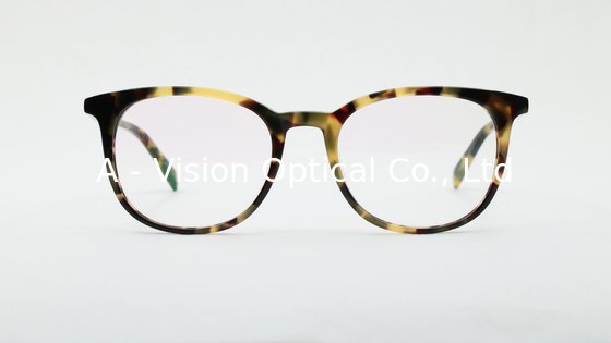 Retro Tortoise Handmade Acetate Frames Mens Womens Vintage Daily Non-prescription Eyeglasses Frames with Clear Lens supplier