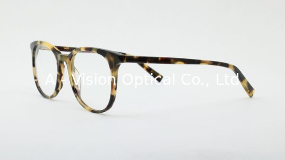 Retro Tortoise Handmade Acetate Frames Mens Womens Vintage Daily Non-prescription Eyeglasses Frames with Clear Lens supplier