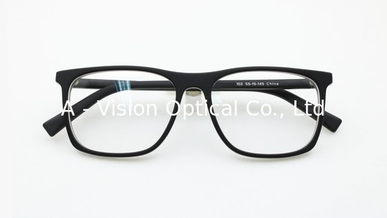 Matt Black Acetate Big Square Eyeglasses Optical Frames for Ladies and Gentlemen Unisex Daily Outdoor Reading glasses supplier