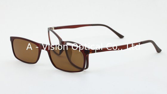 Unisex Clip-on Sunglasses Polarized Frameless Rectangle Lens Flip Up Clip on Prescription Sunglasses Eyeglass supplier