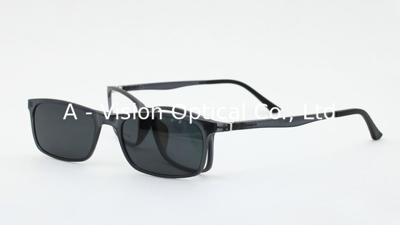 Unisex Clip-on Sunglasses Polarized Frameless Rectangle Lens Flip Up Clip on Prescription Sunglasses Eyeglass supplier