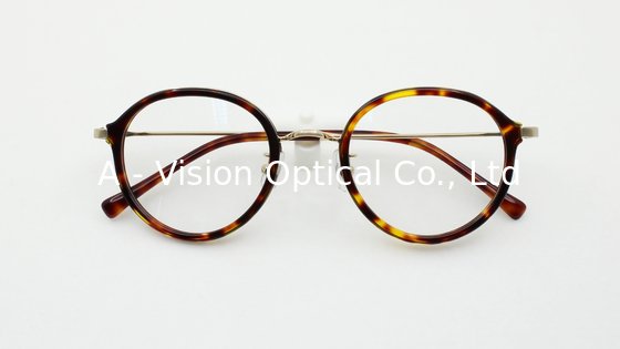 Mens Womens Designer Full-rim Premium Prestigious Eyeglasses Eyeglass Frame Round Shape Acetate Frame Fashion Designer supplier