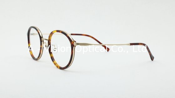Mens Womens Designer Full-rim Premium Prestigious Eyeglasses Eyeglass Frame Round Shape Acetate Frame Fashion Designer supplier