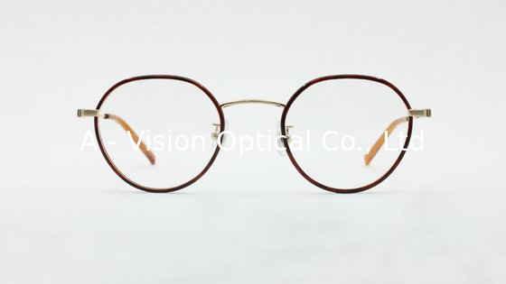 Vintage Computer Reading Metal Optical Eyewear for Women Men Anti Glare Eye Fatigue with Acetate Rims Metal Frame supplier