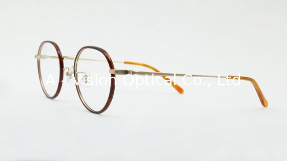 Vintage Computer Reading Metal Optical Eyewear for Women Men Anti Glare Eye Fatigue with Acetate Rims Metal Frame supplier