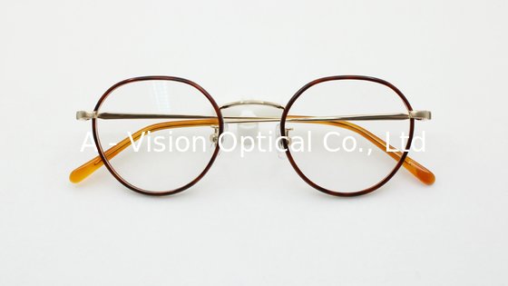 Vintage Computer Reading Metal Optical Eyewear for Women Men Anti Glare Eye Fatigue with Acetate Rims Metal Frame supplier