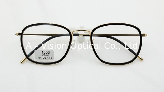 Metal Men Women Eyeglass Frame  Round Spectacles Frames with Clear Lens Optical with Inner Plastic Rims Fashion Designs supplier