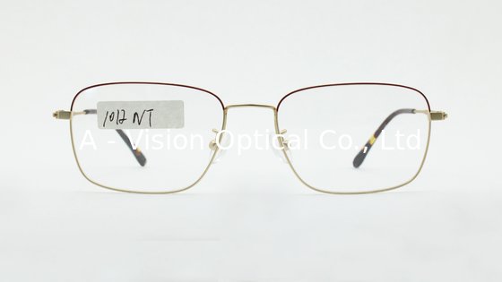 Womens/ Mens Designer Full-rim Titanium Frame with beta-Titanium Temples Allergy Free Genuine Eyeglasses/Eye Glasses supplier