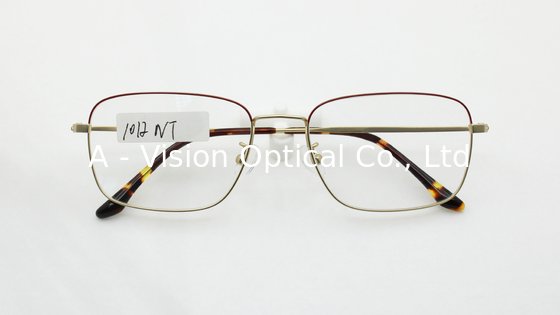 Womens/ Mens Designer Full-rim Titanium Frame with beta-Titanium Temples Allergy Free Genuine Eyeglasses/Eye Glasses supplier