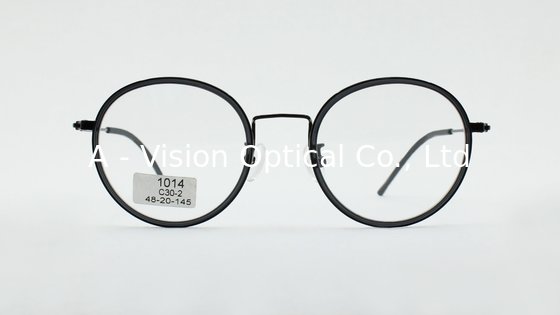 Round Eyeglass Frame Retro Fashion Spectacles Frames with Clear Lens Inner Plastic Rims New Designs for Mens Womens supplier