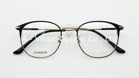 Non Prescription Glasses Frame with Titanium Optical Eyeglasses for Men Women Two tnoe Colors Fashion Crestive Designer supplier