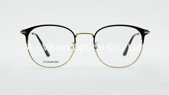 Non Prescription Glasses Frame with Titanium Optical Eyeglasses for Men Women Two tnoe Colors Fashion Crestive Designer supplier
