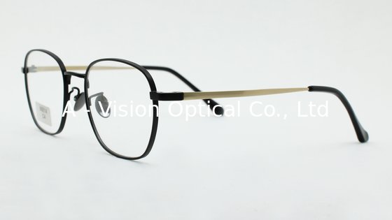 Classic Retro Black Gold Eyeglasses in Pure Titanium Highend Finished Frames for Unisex Reading Business Eye Protection supplier