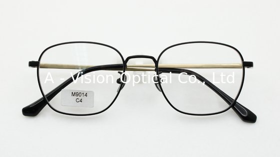 Classic Retro Black Gold Eyeglasses in Pure Titanium Highend Finished Frames for Unisex Reading Business Eye Protection supplier