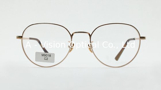 Retro Titanium Round Computer Reading Glasses Metal Circle Frame Eyeglasses Anti Blue Light Lens for Digital Screens supplier