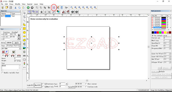 Universal CNC 3D EZCAD Laser Marking Software With Red Pointer