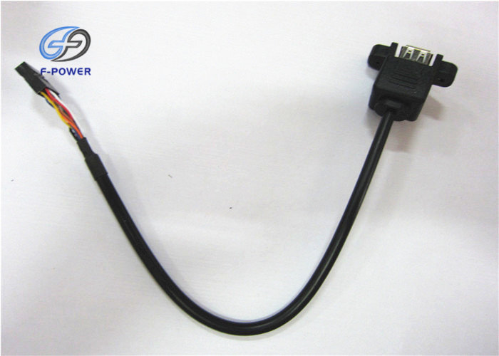High Quatity Dual USB 2.0 Female to Motherboard 9-Pin Cable Black 3cm