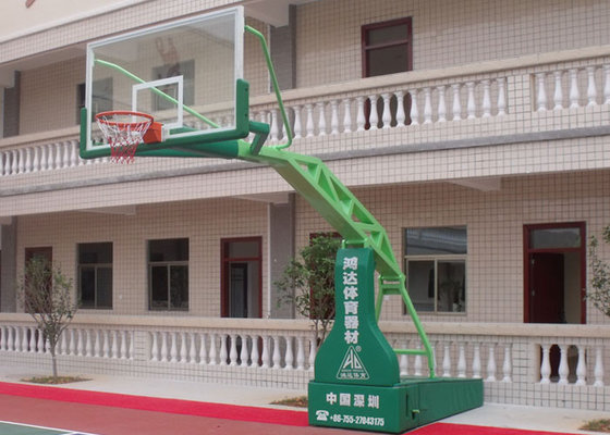 Electronic Portable Hydraulic Basketball Stand , Green Adjustable Basketball Stand
