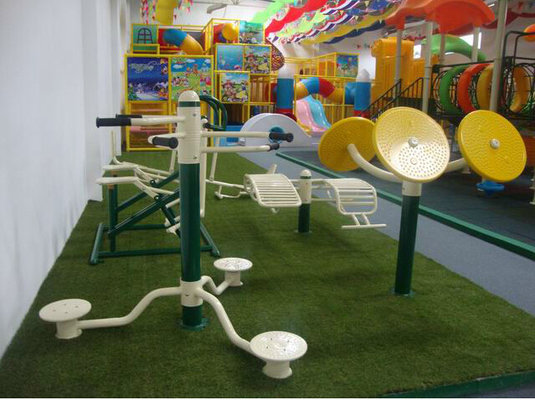 Anti - Static Outdoor Fitness Equipment Galvanized Steel Triple Seat Waist Twister Exercise